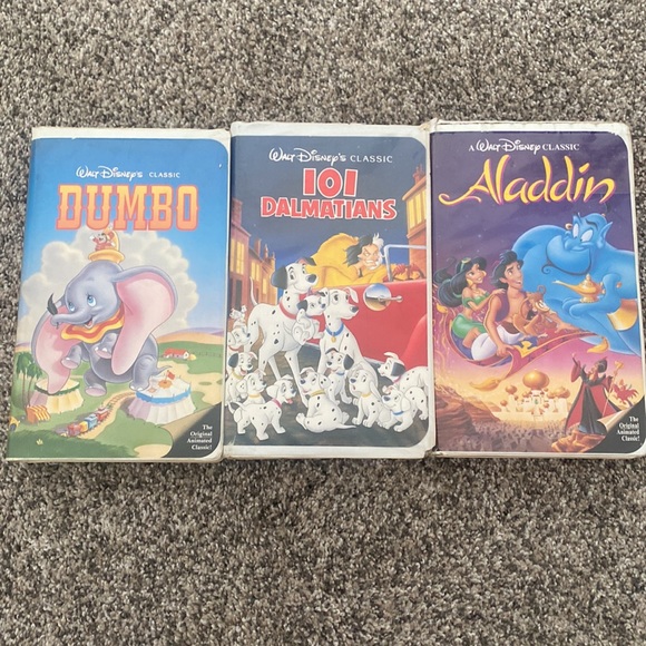Disney | Media | Set Of 3 Disney Classic Vhs Movies Aladdin 1 ...